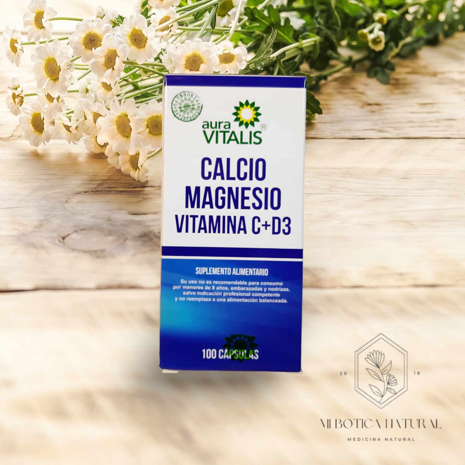Calcio Magnesio Vitamina C +D3 - Auravitalis – Mi Botica Natural